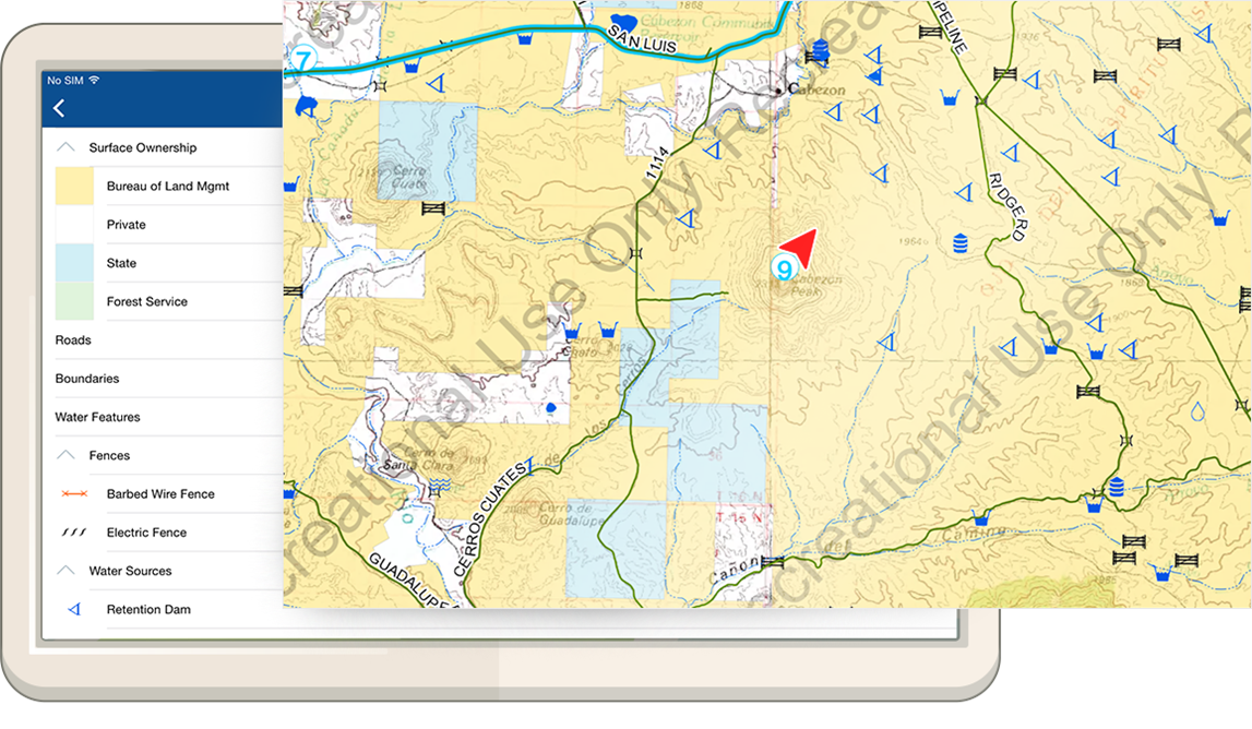 New Mexico Hunting Unit Map Maps - Unit 15 New Mexico Lg new mexico ...
